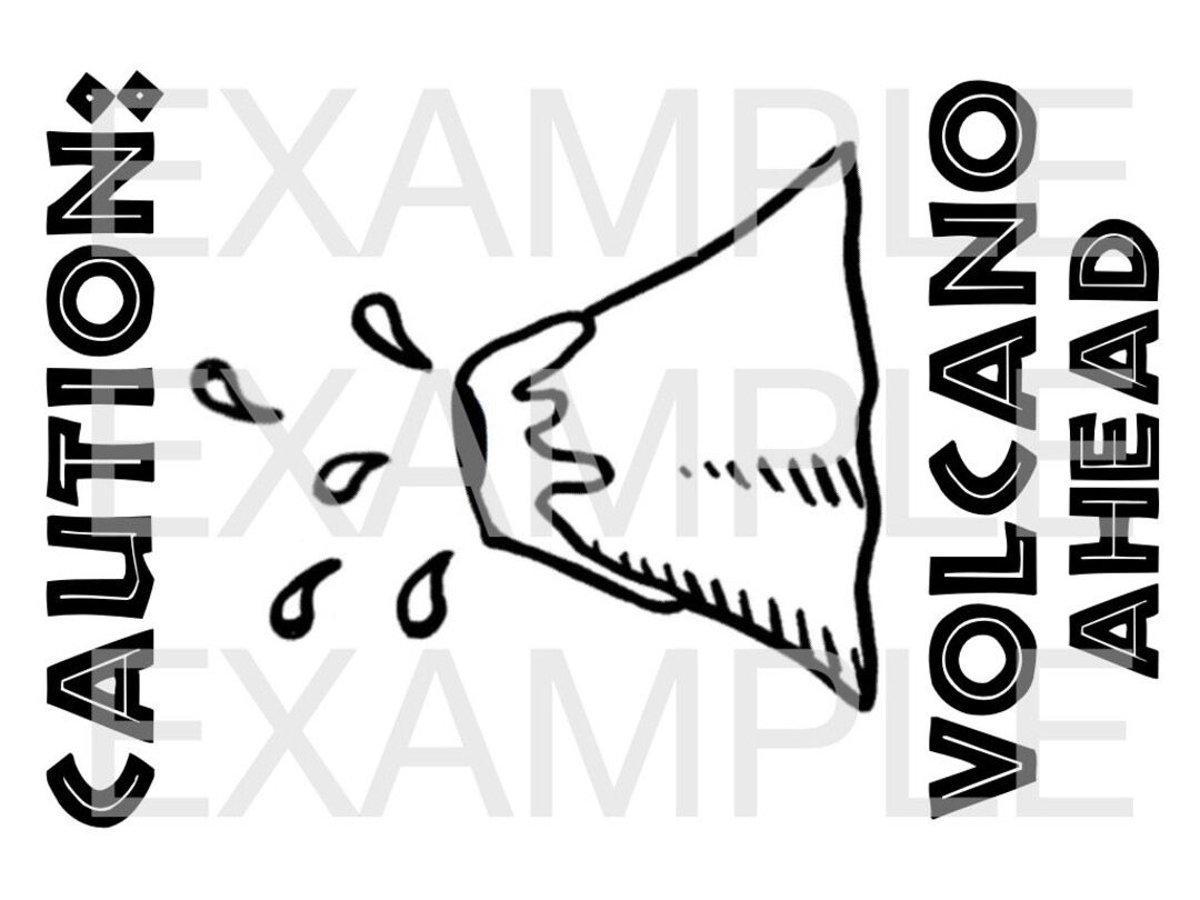 PDF: "caution Volcano Ahead" Sign - Dinosaur Crossing Sign Party ...