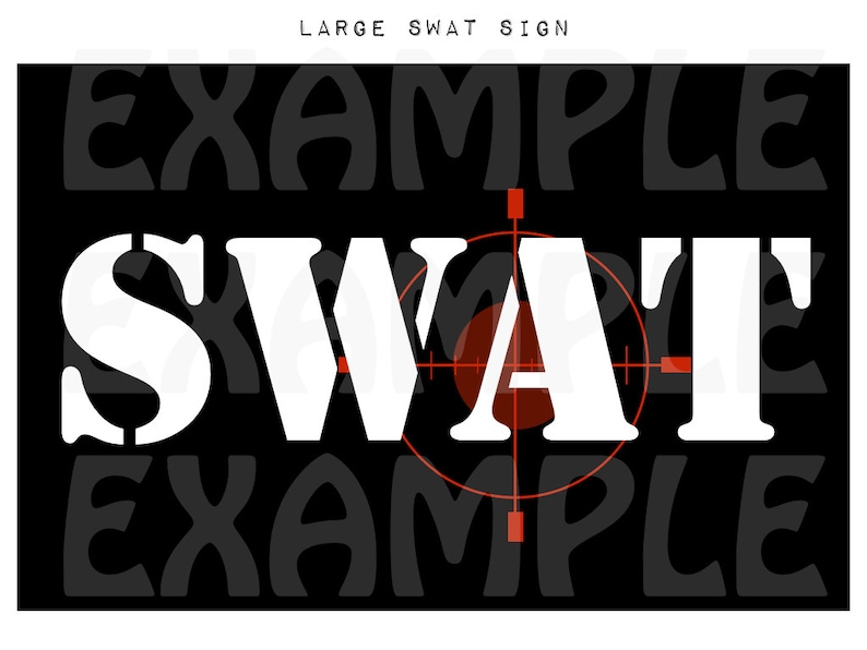 PDF: Printable SWAT Signs Small Medium and Large Black | Etsy