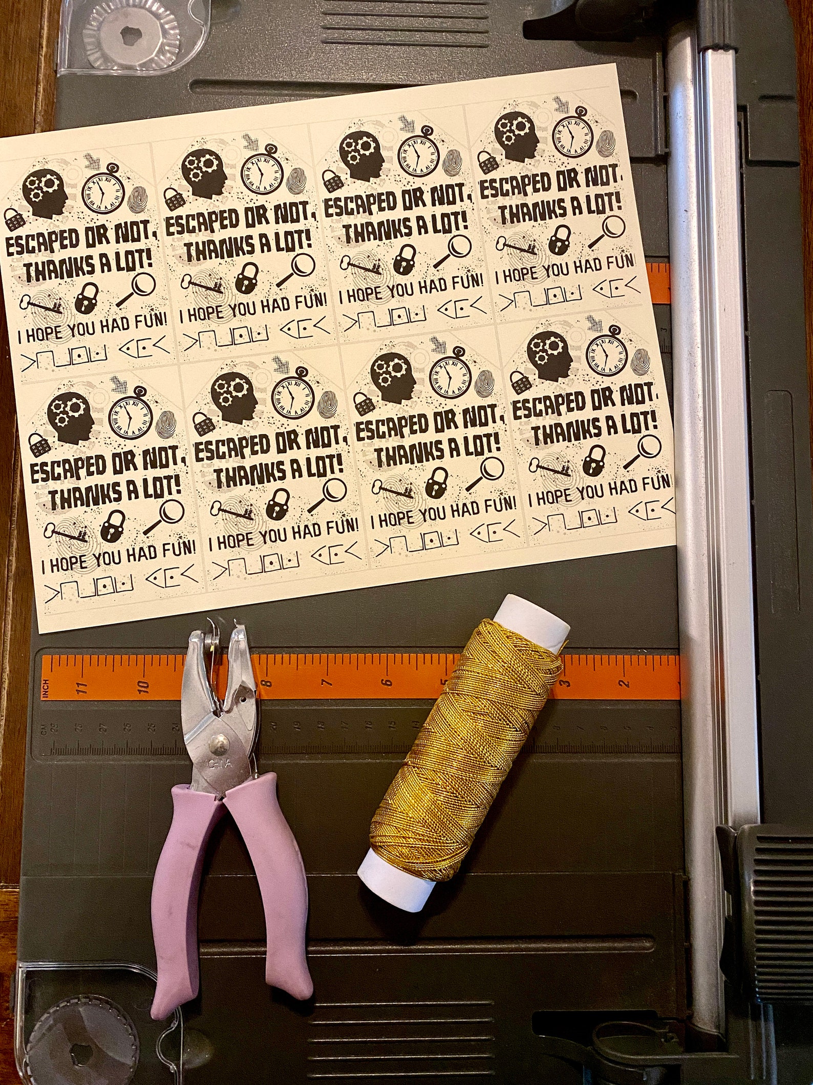 Escape Room Tags With Interactive Code Aged Background 2 - Etsy