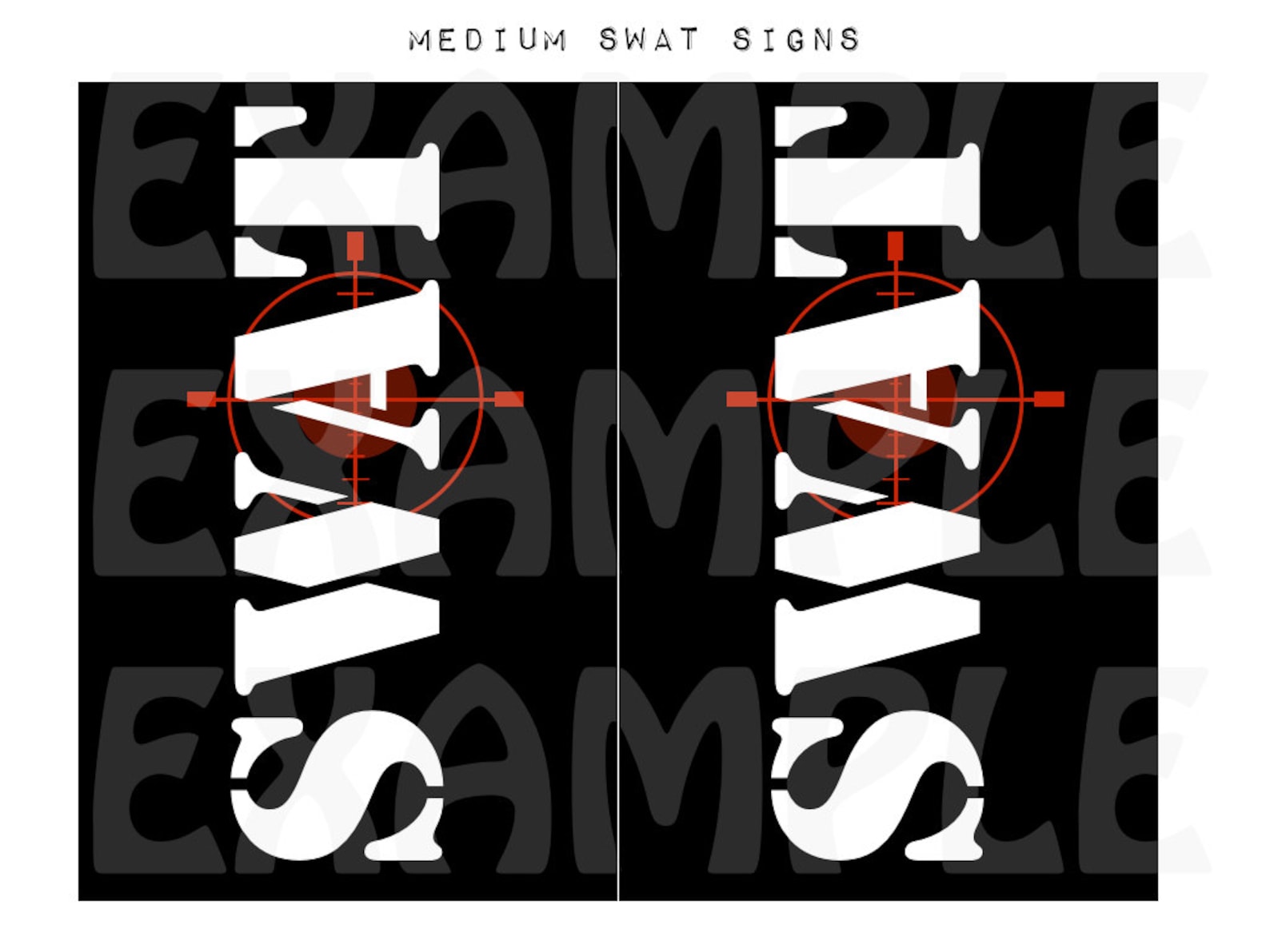 PDF: Printable SWAT Signs Small Medium and Large Black | Etsy