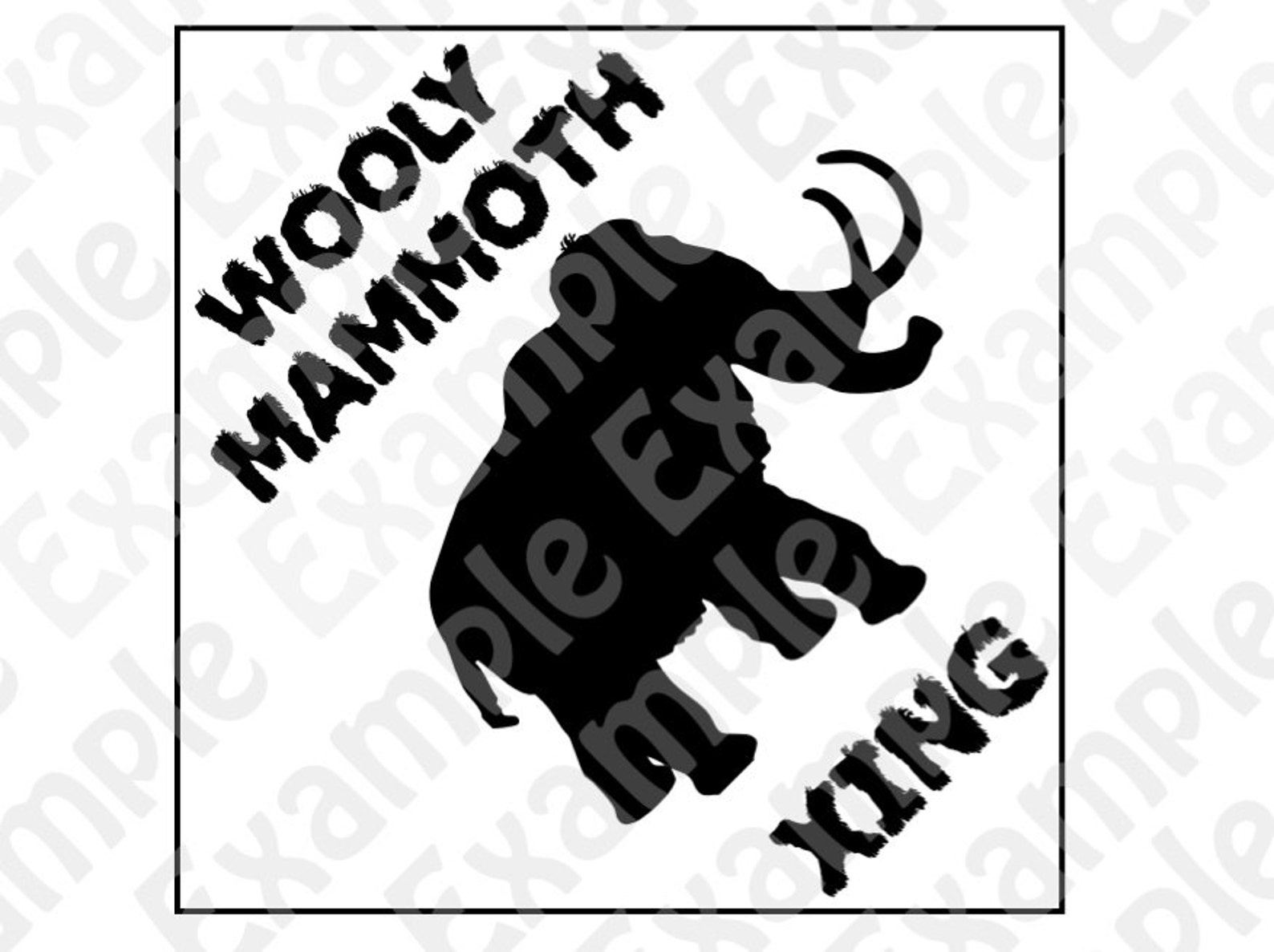 PDF: Wooly Mammoth Crossing Sign Dinosaur Themed Party - Etsy