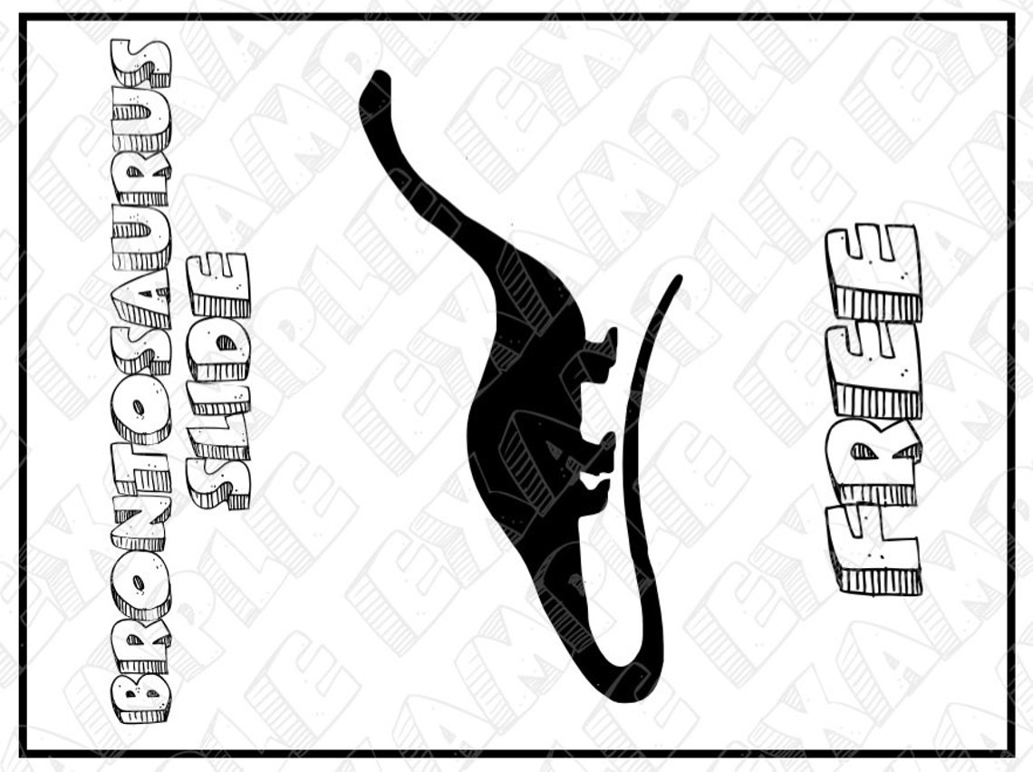 PDF: brontosaurus Slide Free Sign Printable - Etsy