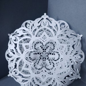Mushroom Snowflake Intricate Layered 3D Snowflake for All Year Round - Etsy