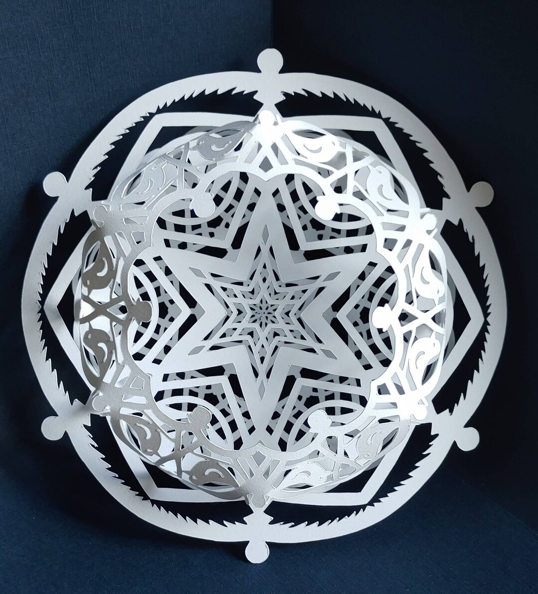 Birds and Stars Paper Snowflake for All Year Round 3D Sculpture - Etsy