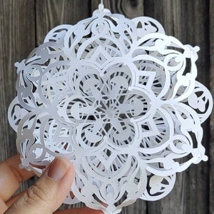 Mushroom Snowflake Intricate Layered 3D Snowflake for All Year Round - Etsy