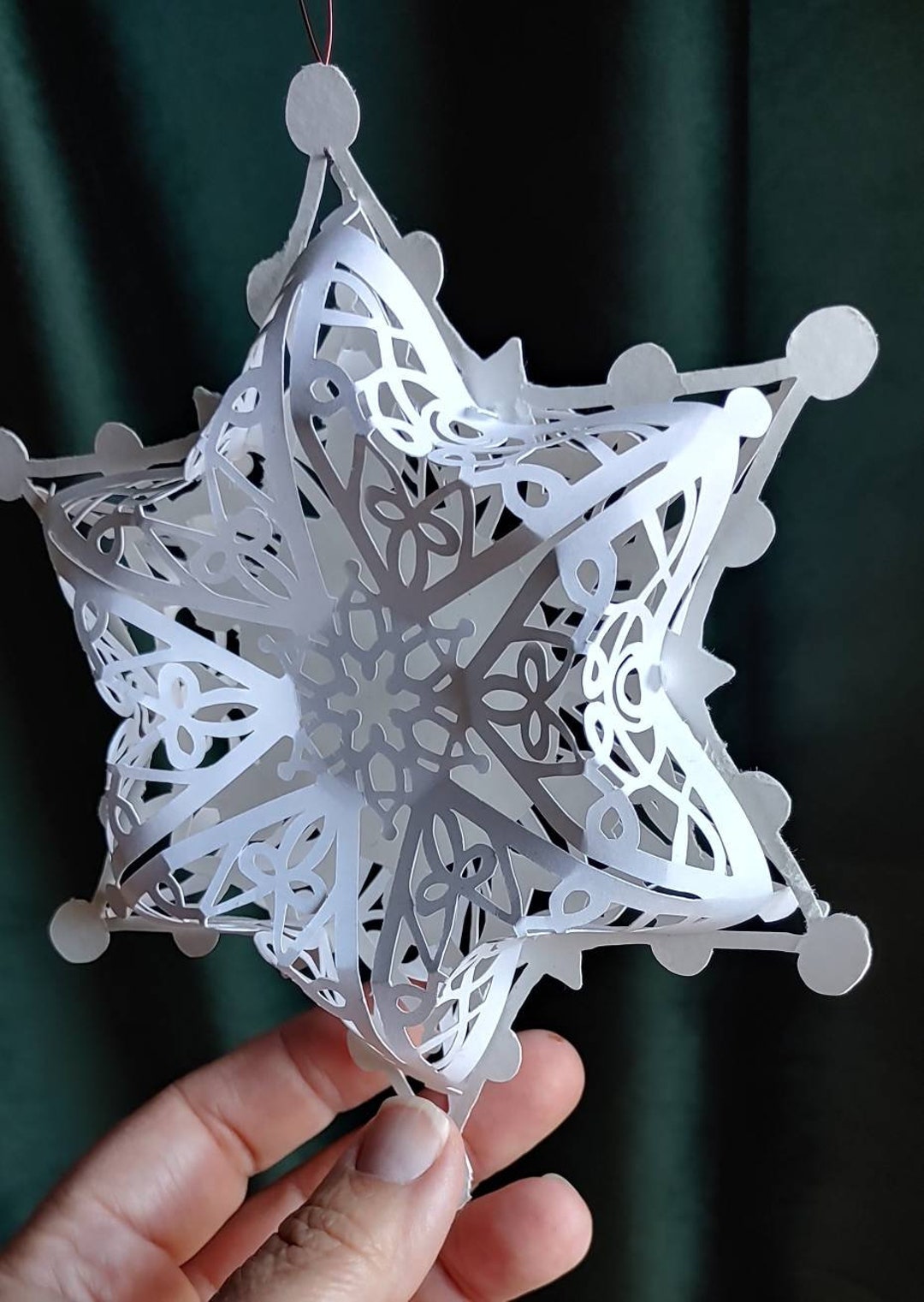 Paper Snowflake Star Ornament for All Year Round 3D Snowflake - Etsy