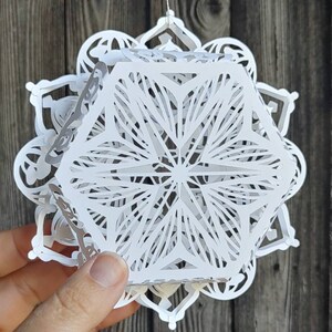 Mushroom Snowflake Intricate Layered 3D Snowflake for All Year Round - Etsy