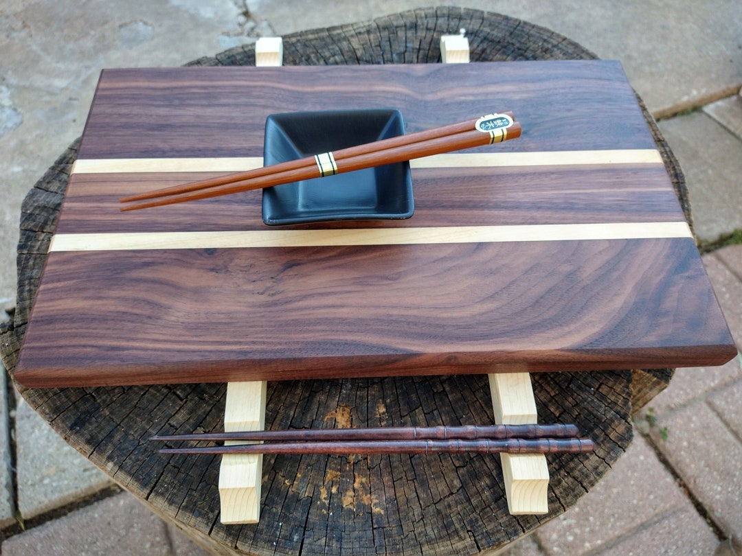 Double Chopstick Sushi Board - Etsy