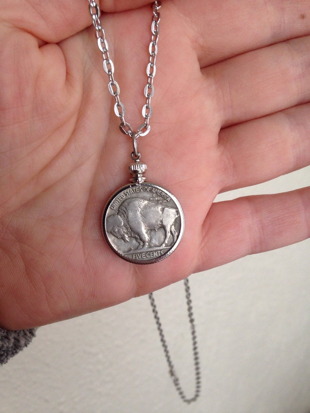 Buffalo Nickel Coin Necklace: Indian Head, Vintage Style - Etsy