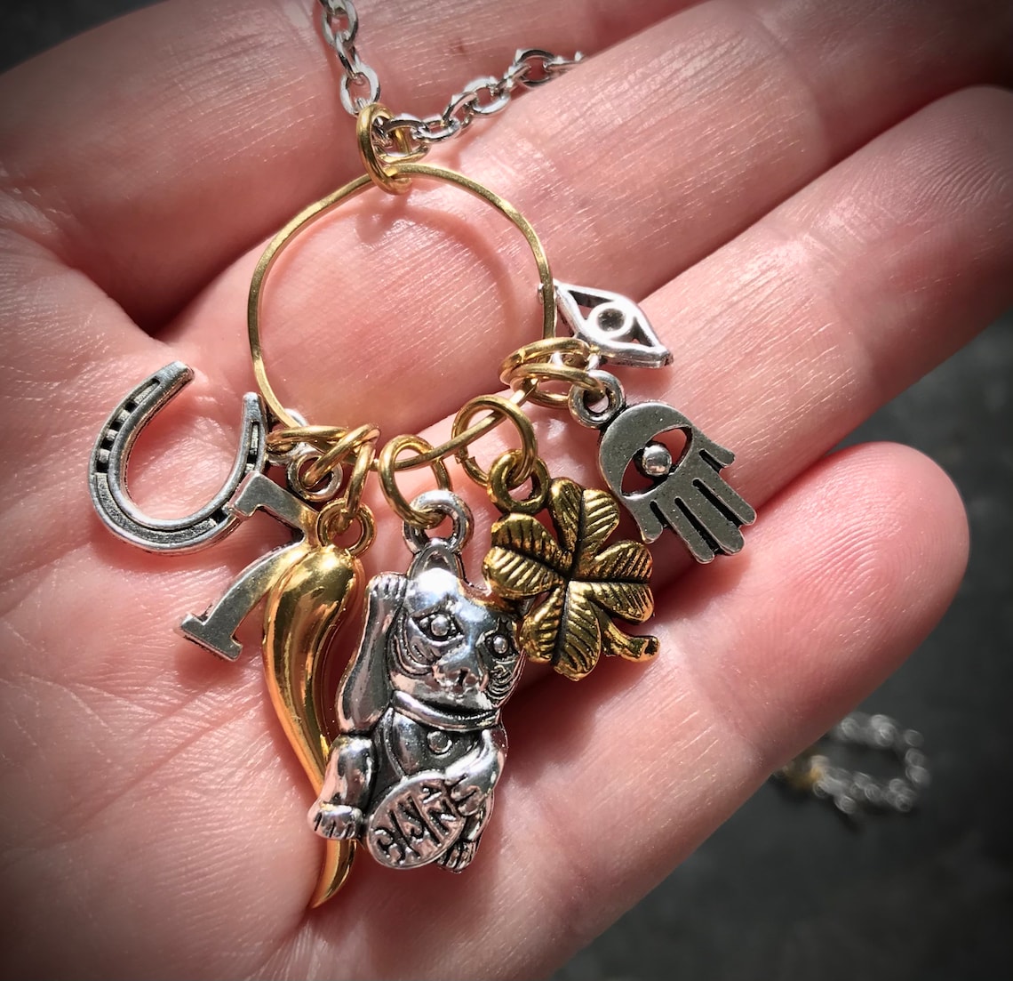 The Luckiest Necklace In The World Lucky Charm St Patricks | Etsy