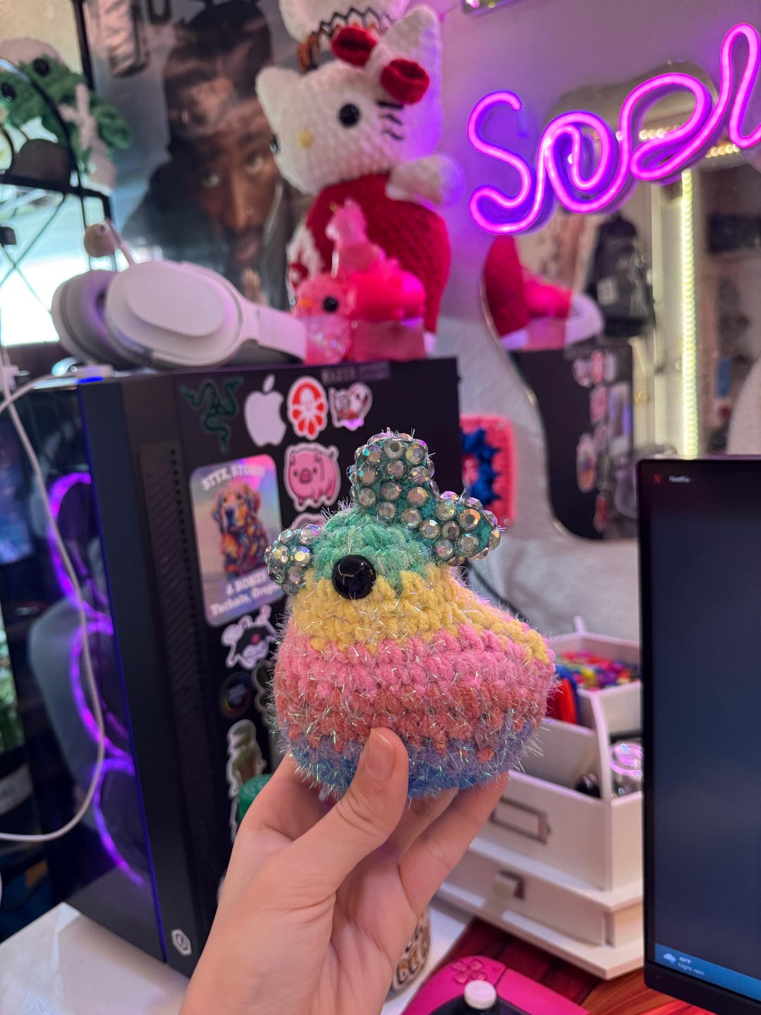 Crochet Chicken Bedazzled - Etsy