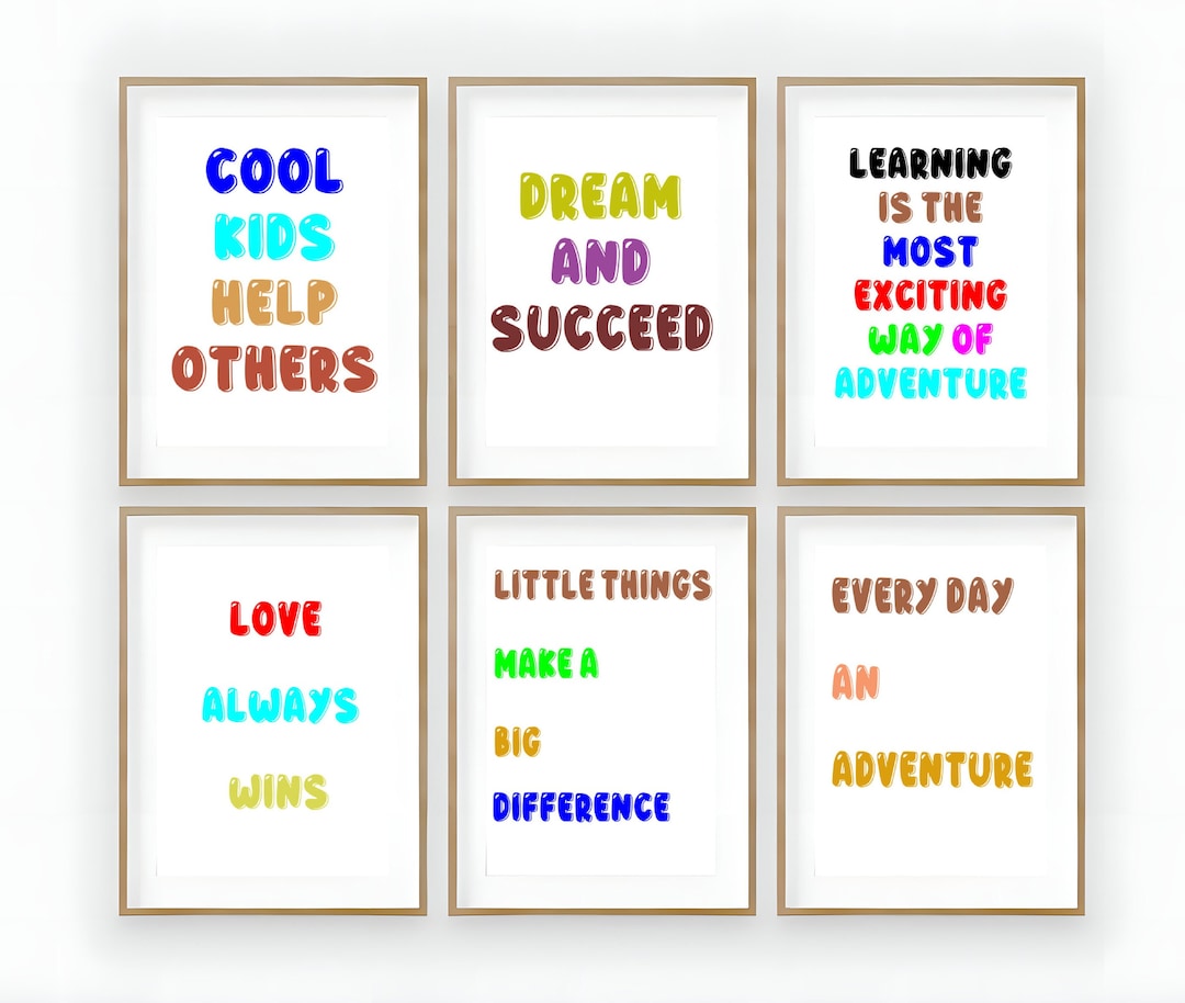Educational Posters for Kids, Set of 6 Homeschool Prints, Educational ...