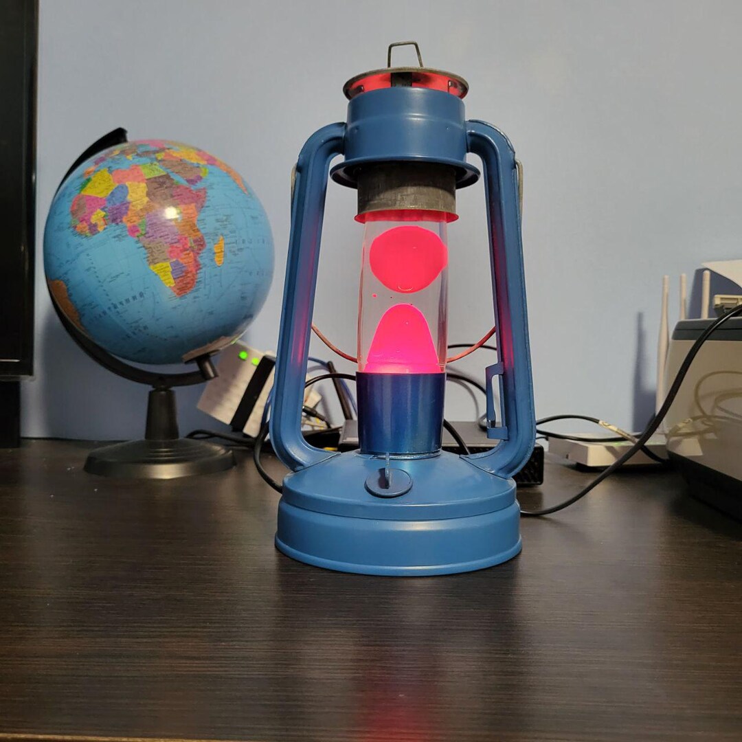 Table Lava Lamp Handmade Lava Lamp Custom Table Lava Lamp Red Lava1 - Etsy