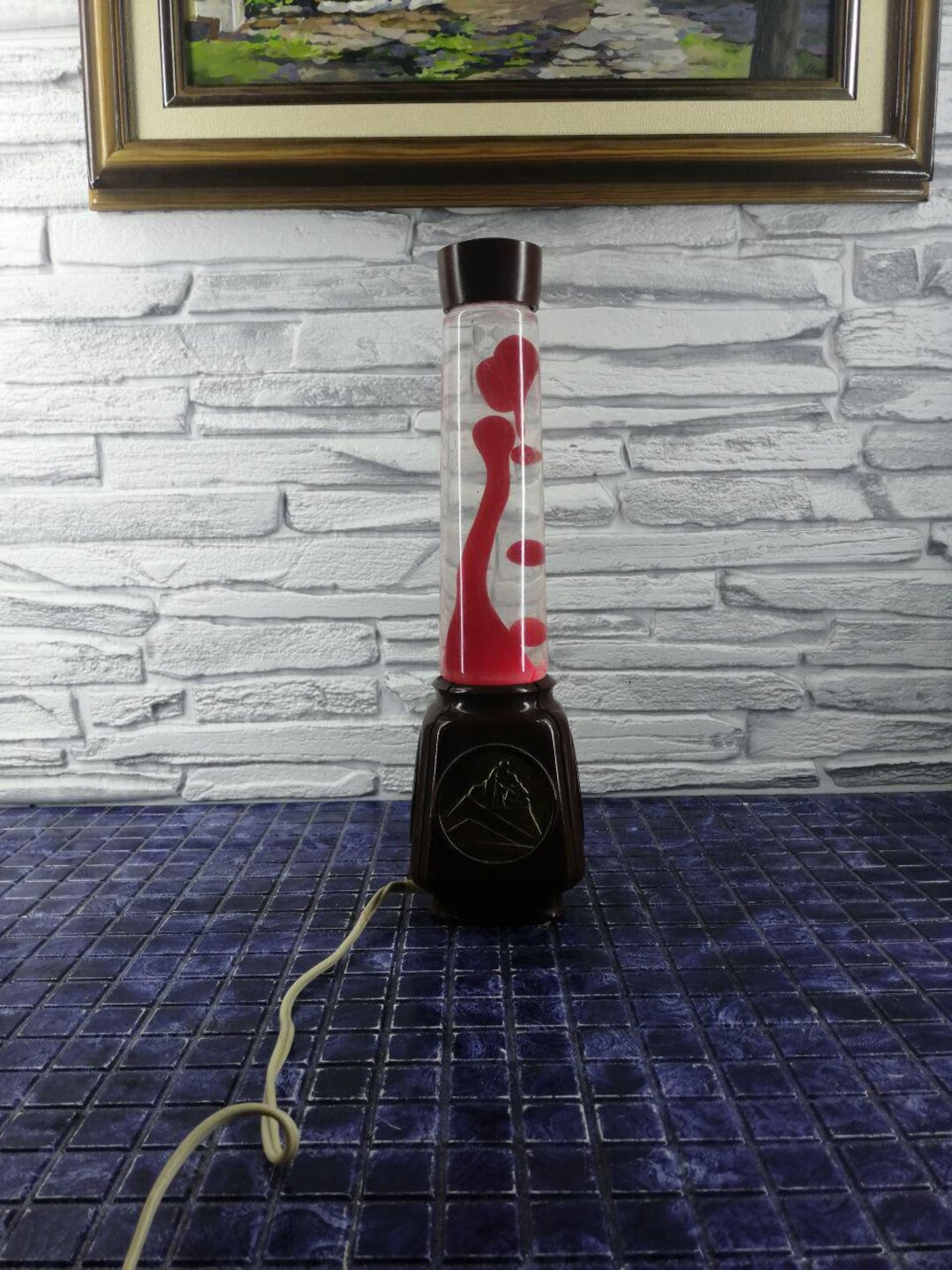 Table Lava Lamp Handmade Lava Lamp Custom Table Lava Lamp Red Lava1 - Etsy