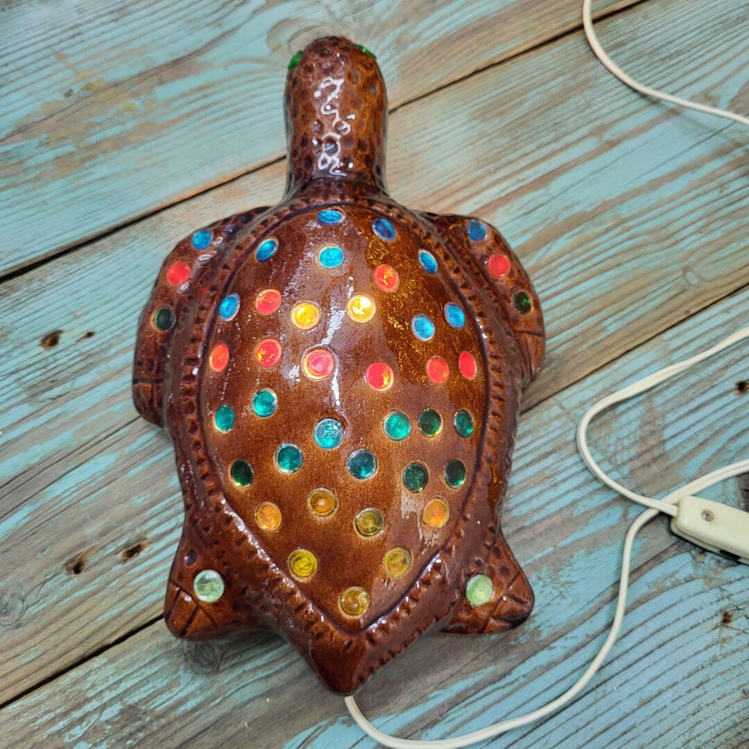 Vintage Turtle Table Lamp Ceramic Night Light Turtle Night Light Wall ...