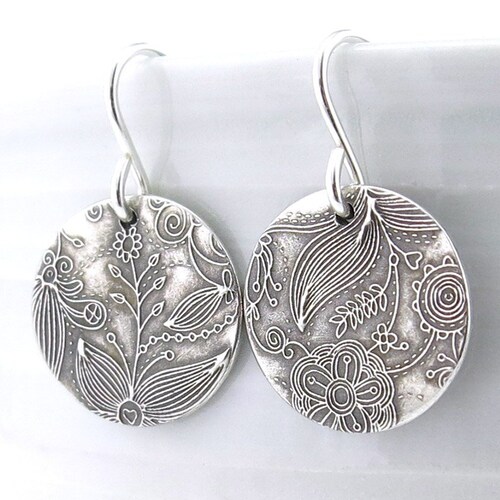 Small Silver Earrings Sterling Silver Jewelry Silver Dangle | Etsy