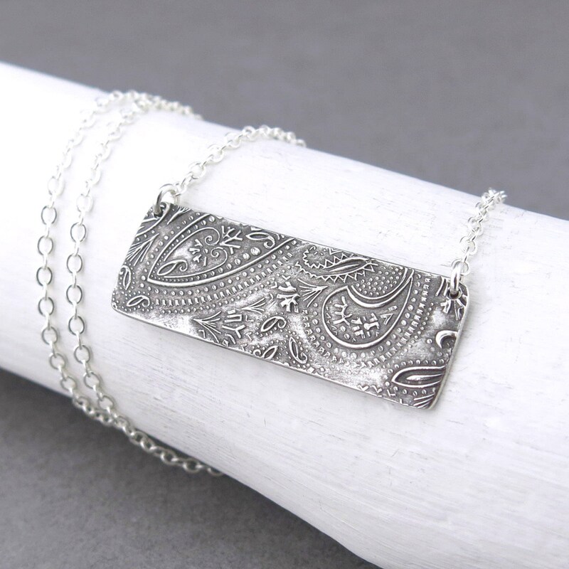 Silver Necklace - Etsy