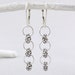 Simple Silver Dangle Earrings Silver Earrings Flower Bead Earrings ...