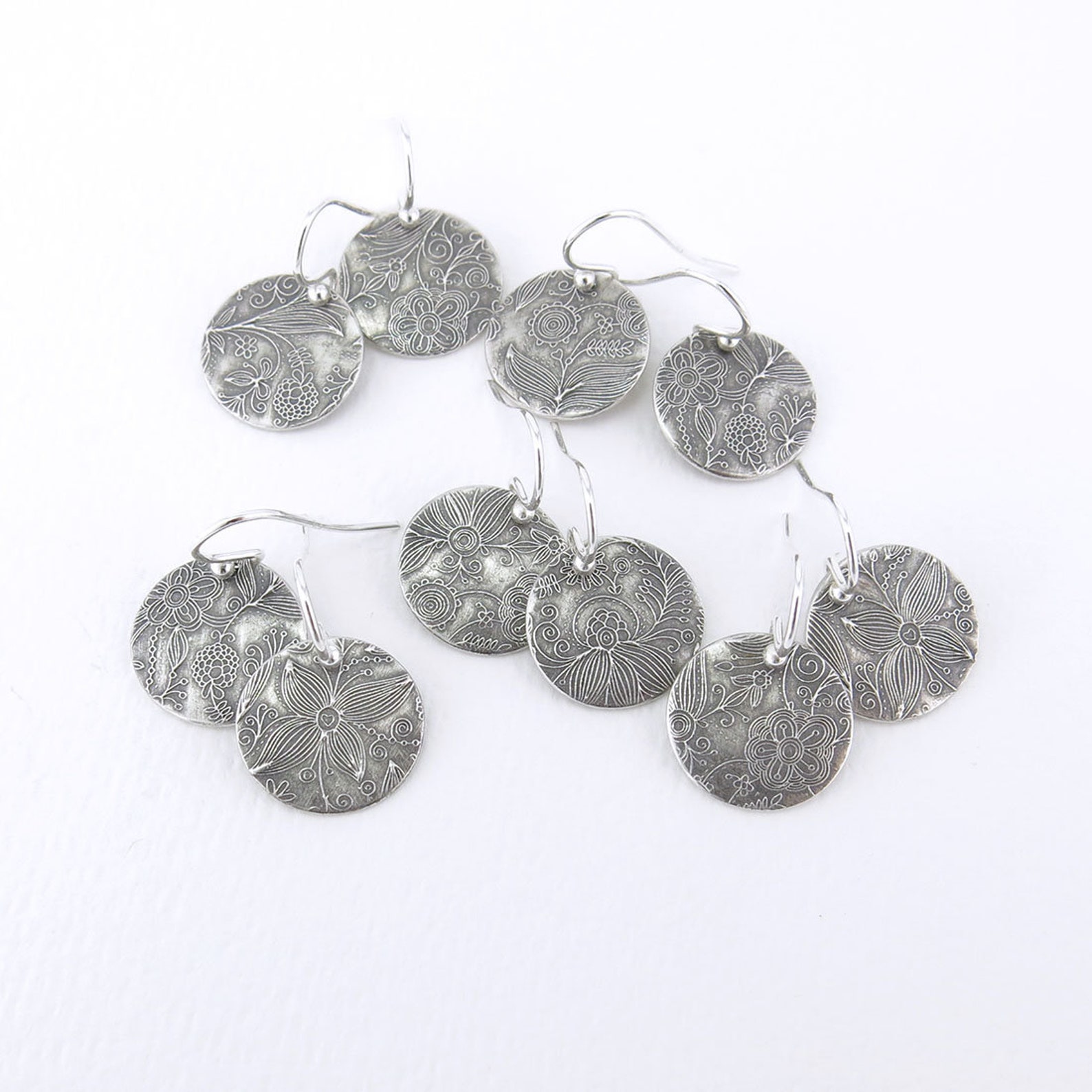 Small Silver Earrings Sterling Silver Jewelry Silver Dangle Earrings ...