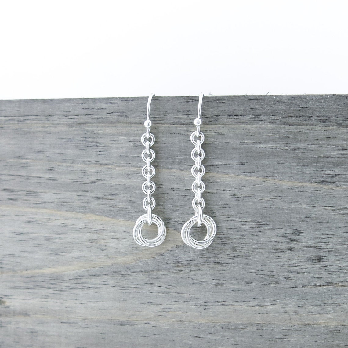 Simple Silver Drop Earrings Minimalist Earrings Silver Everyday ...