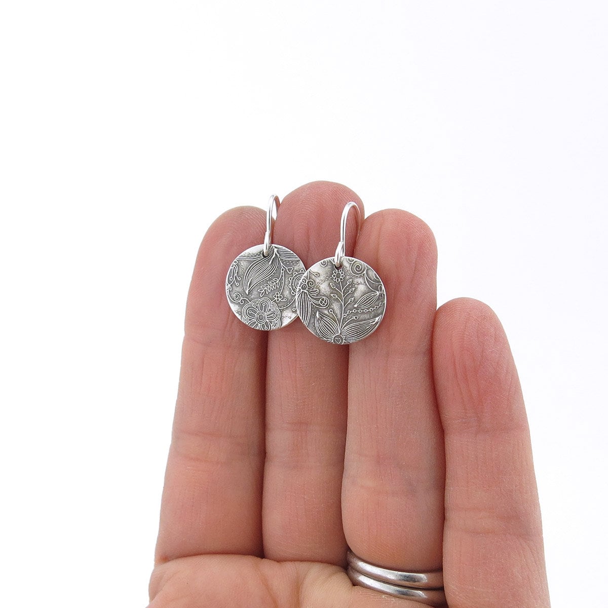 Small Silver Earrings Sterling Silver Jewelry Silver Dangle Earrings ...