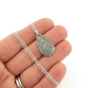Simple Silver Necklace Pendant Silver Charm Necklace Minimalist Jewelry ...
