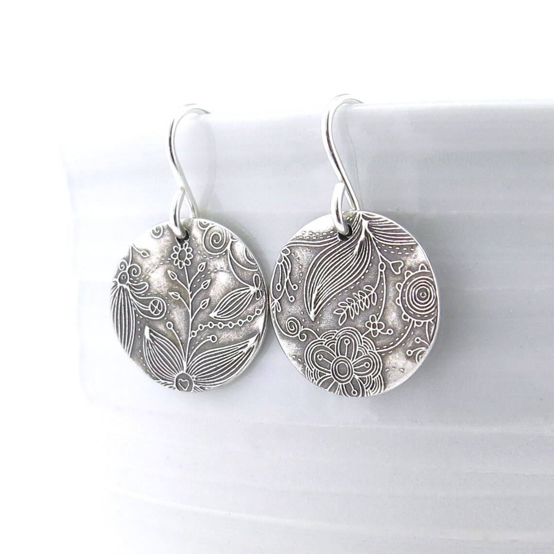 Small Silver Earrings Sterling Silver Jewelry Silver Dangle - Etsy