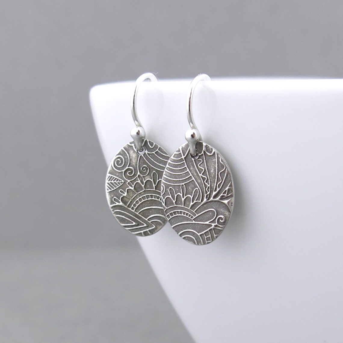 Tiny Silver Earrings Simple Silver Earrings Bohemian Jewelry - Etsy