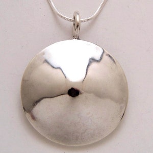 Silver Circle Pendant Made From Vintage US Silver Half Dollar Coin - Etsy