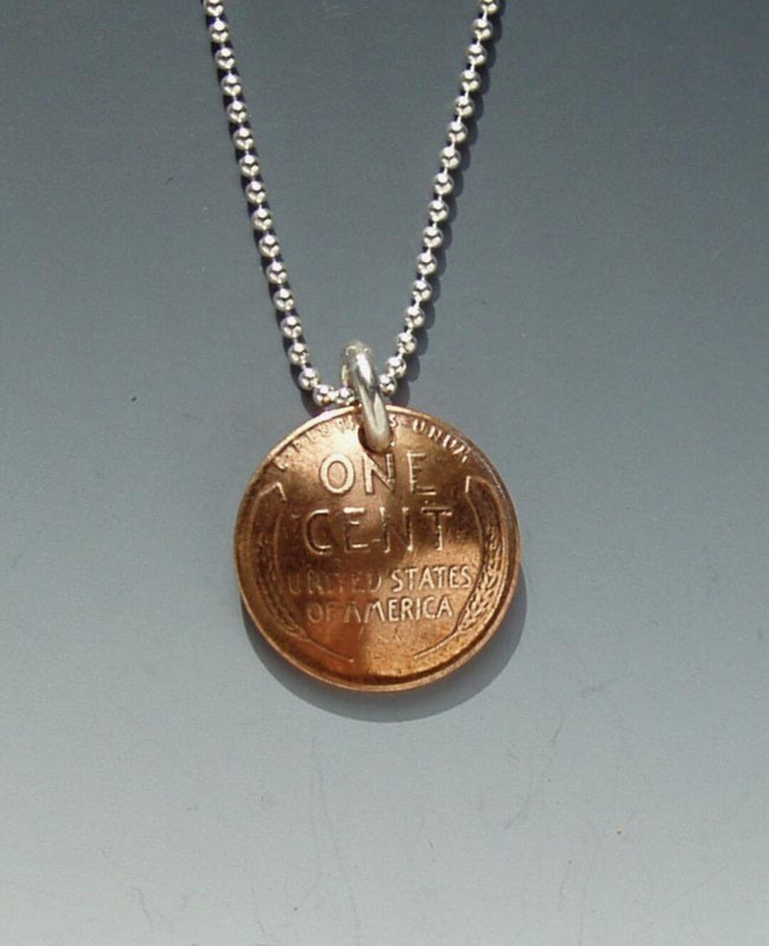 One Cent Pendant Made From Vintage US Wheat Penny Coin - Etsy