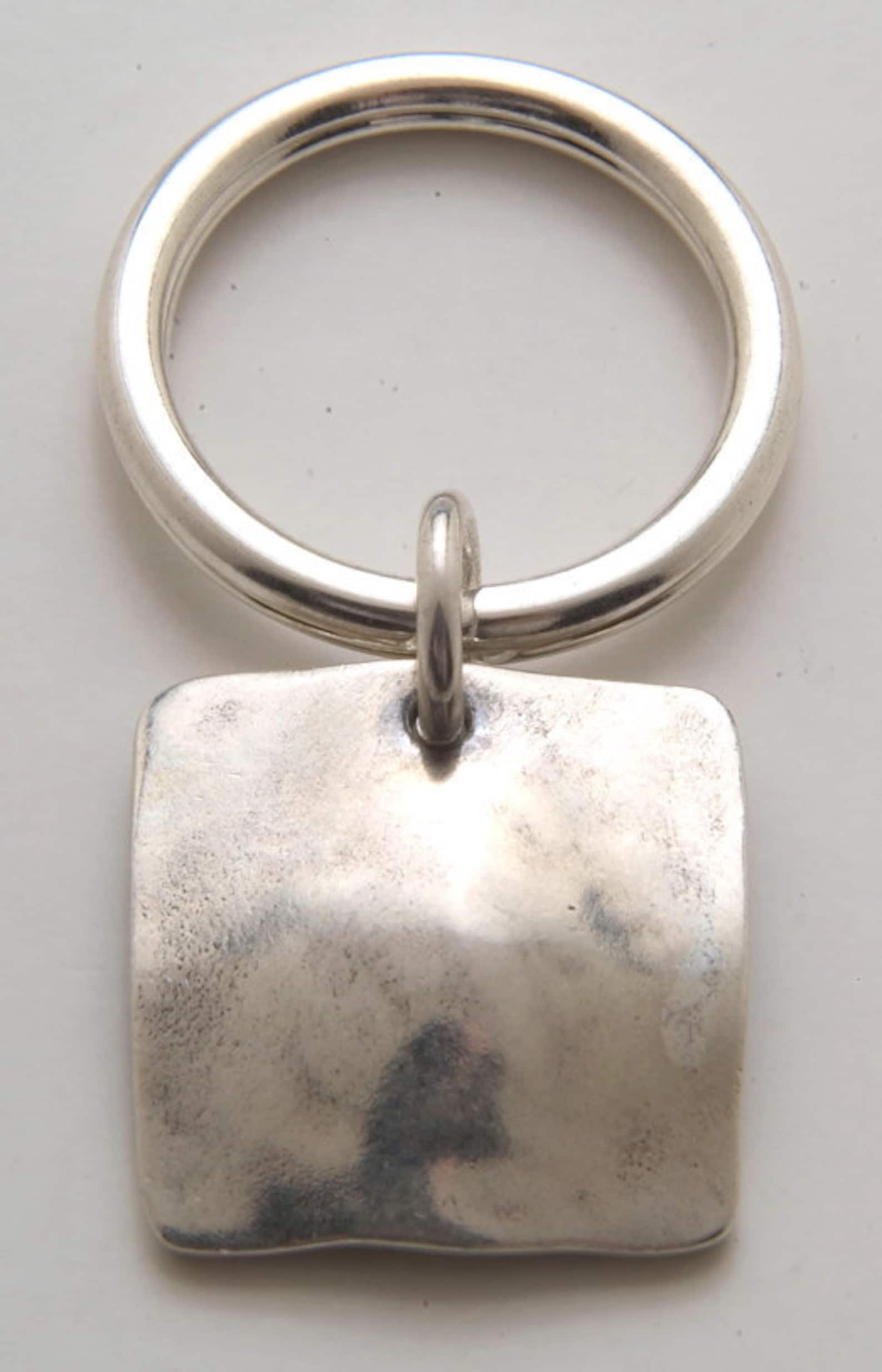 Silver Square Keyring Made From Vintage American Half Dollar - Etsy
