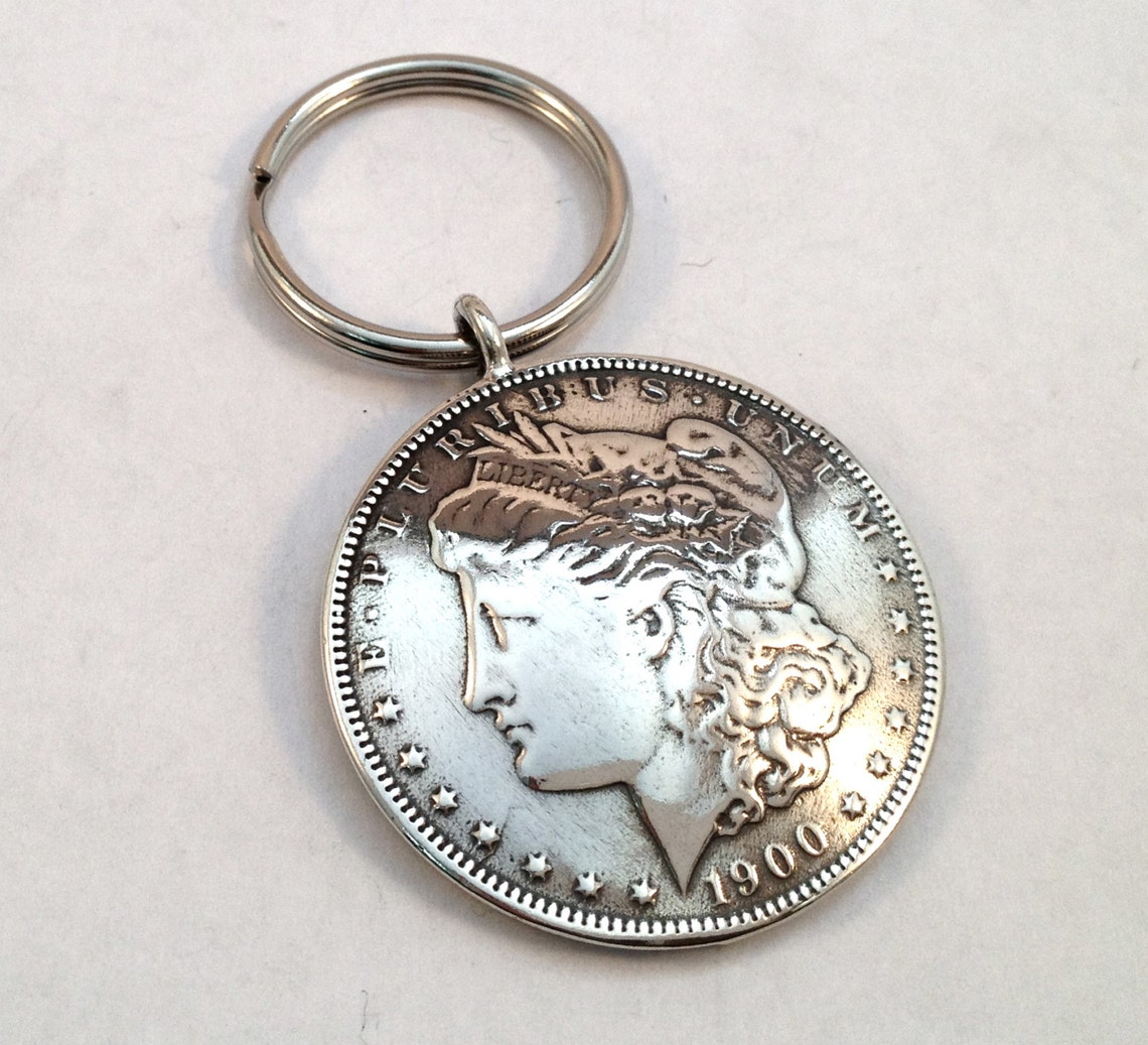 Coin Dollar Keyring Made From Morgan Silver Dollar Coin Key Ring - Etsy