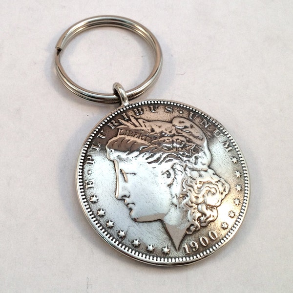 Silver Square Keyring Made From Vintage American Half Dollar Coin - Etsy