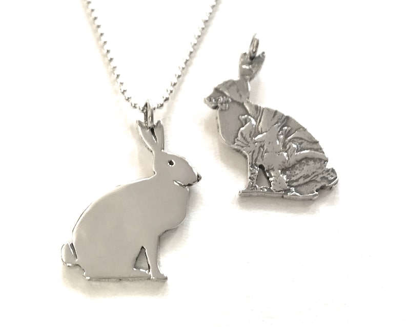 Hare Pendant Rabbit Made From Vintage Silver US Half Dollar Coin - Etsy