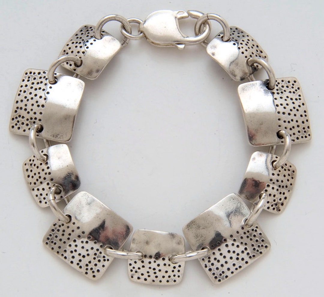 Square Dot Dimes Quarters Bracelet Made From Vintage Silver American ...