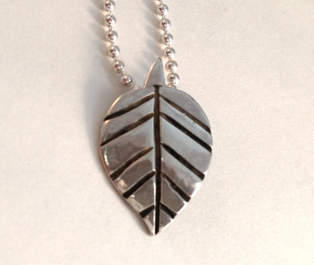 Leaf Dime Pendant Made From Silver Coin - Etsy