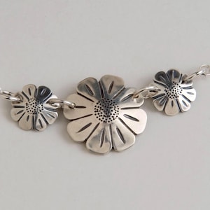 Dimes Silver Daisies Necklace Made From 3 Vintage American Silver Coins ...