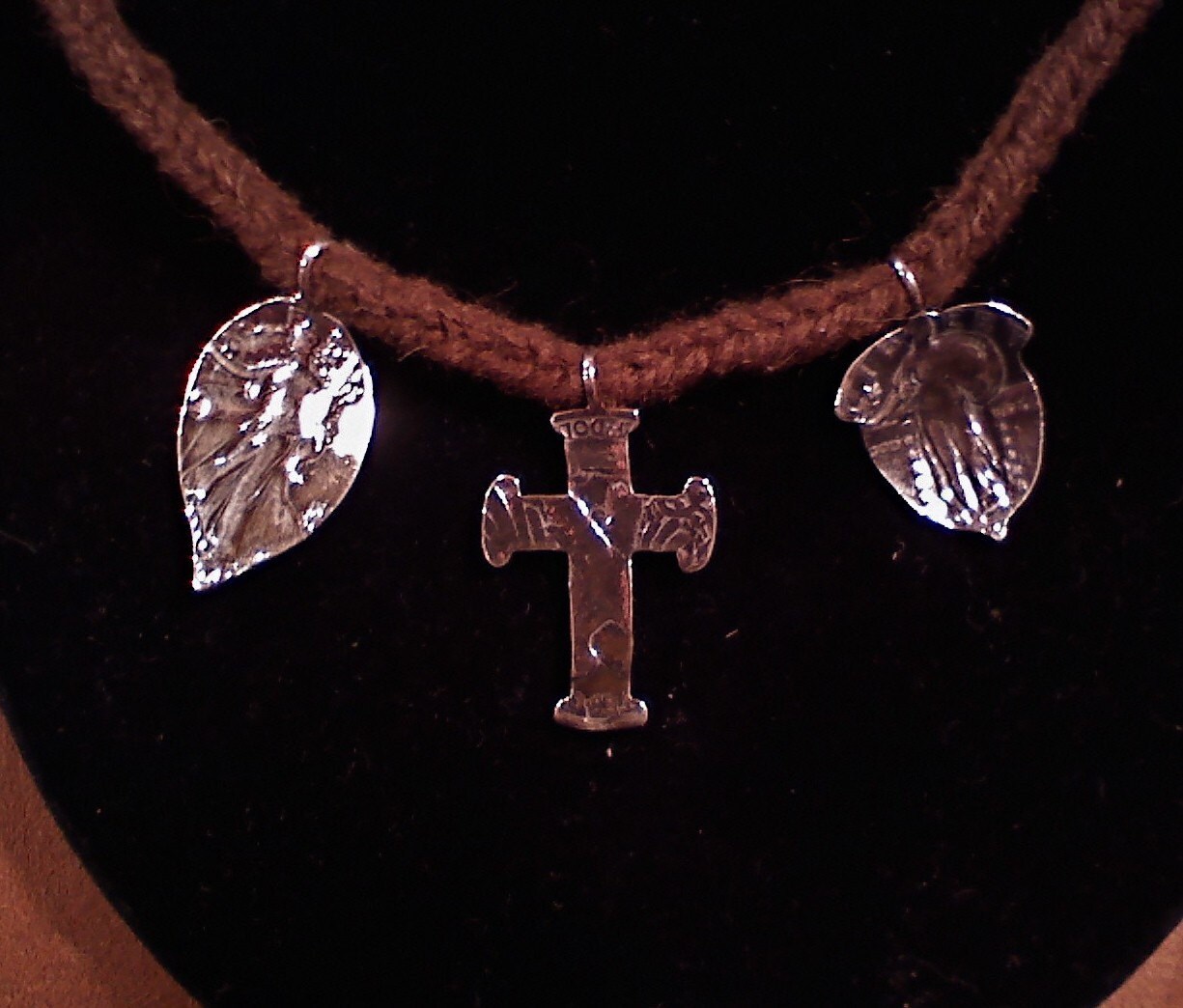 Cross Pendant Made From Silver Half Dollar Coin Comes With Sterling ...