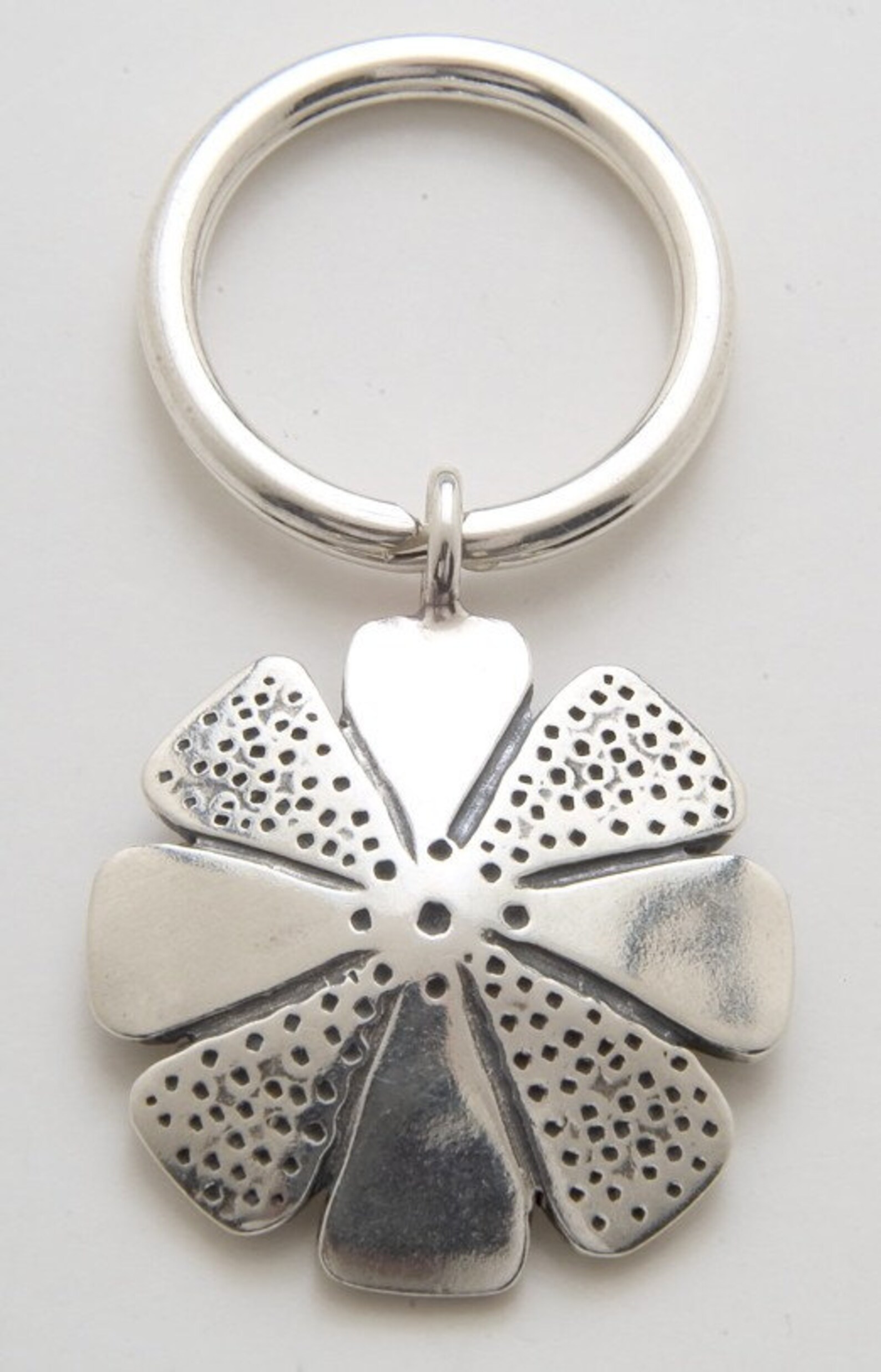Silver Flower Keyring Made From Vintage American Half Dollar Coin - Etsy