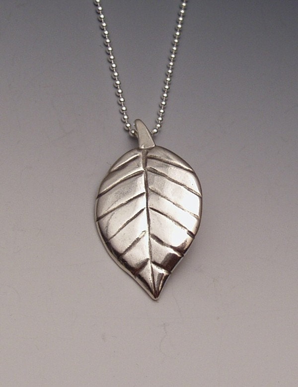 Leaf Pendant Made From Silver Half Dollar Coin - Etsy