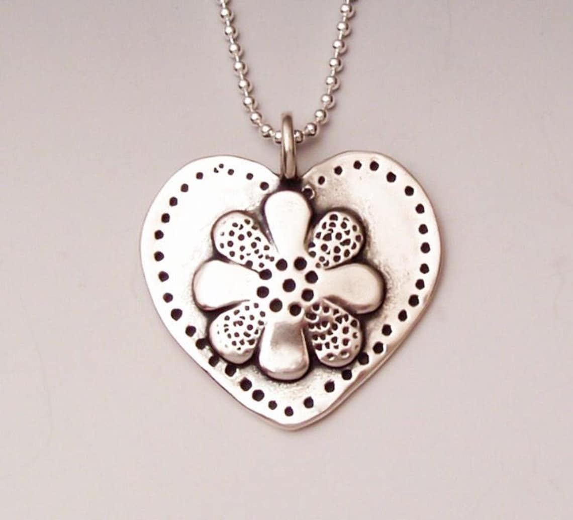 Coin Heart Flower Pendant Made From Silver US Half Dollar Coin Money - Etsy