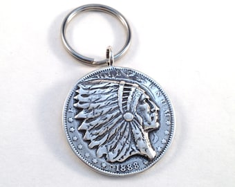 Coin Dollar Keyring Made From Morgan Silver Dollar Coin Key | Etsy