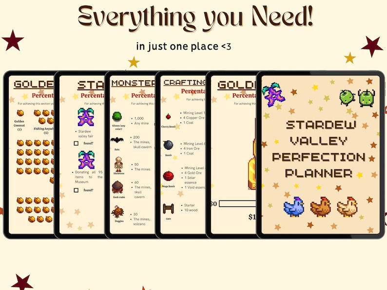 Ultimate Stardew Valley Perfection Planner - Etsy