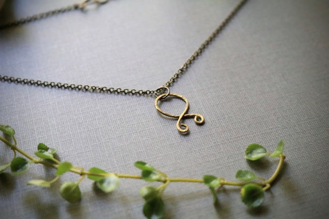 Trollkors // Troll Cross Rune Necklace in Brass - Etsy