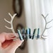 Elk // Silver Antler and Blue Crystal Mini Crown - Etsy