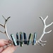 Elk // Silver Antler and Blue Crystal Mini Crown - Etsy