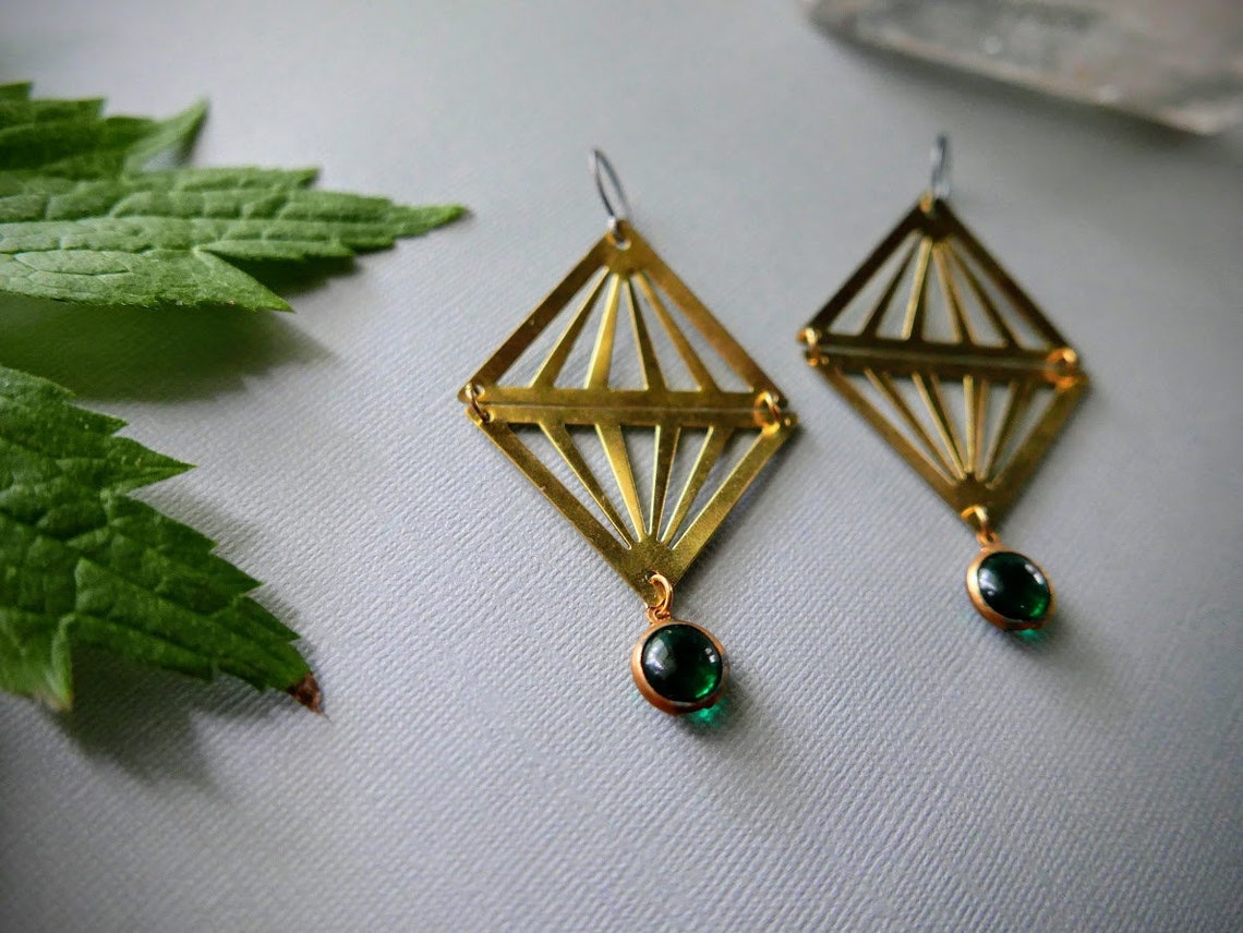 Bizarre Love Triangle // Brass Triangles and Glowing Green Glass Orb ...