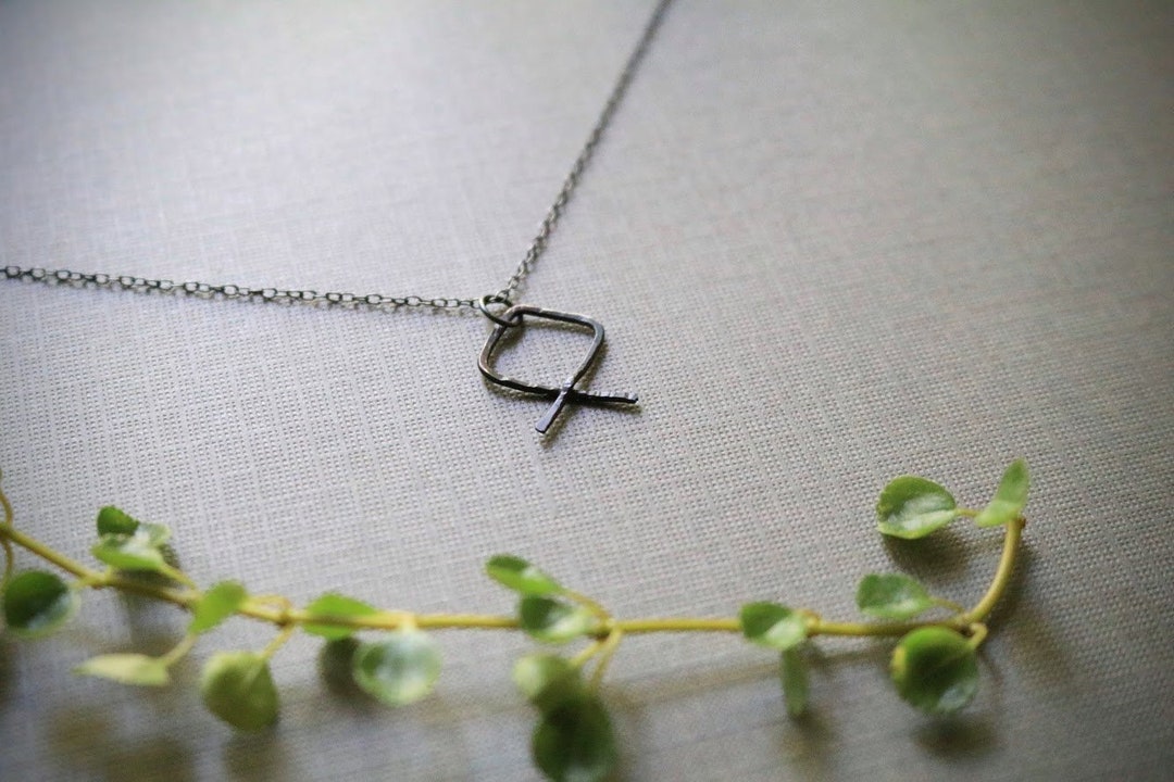 Barrier // Viking Rune Necklace in Oxidized Sterling Silver - Etsy