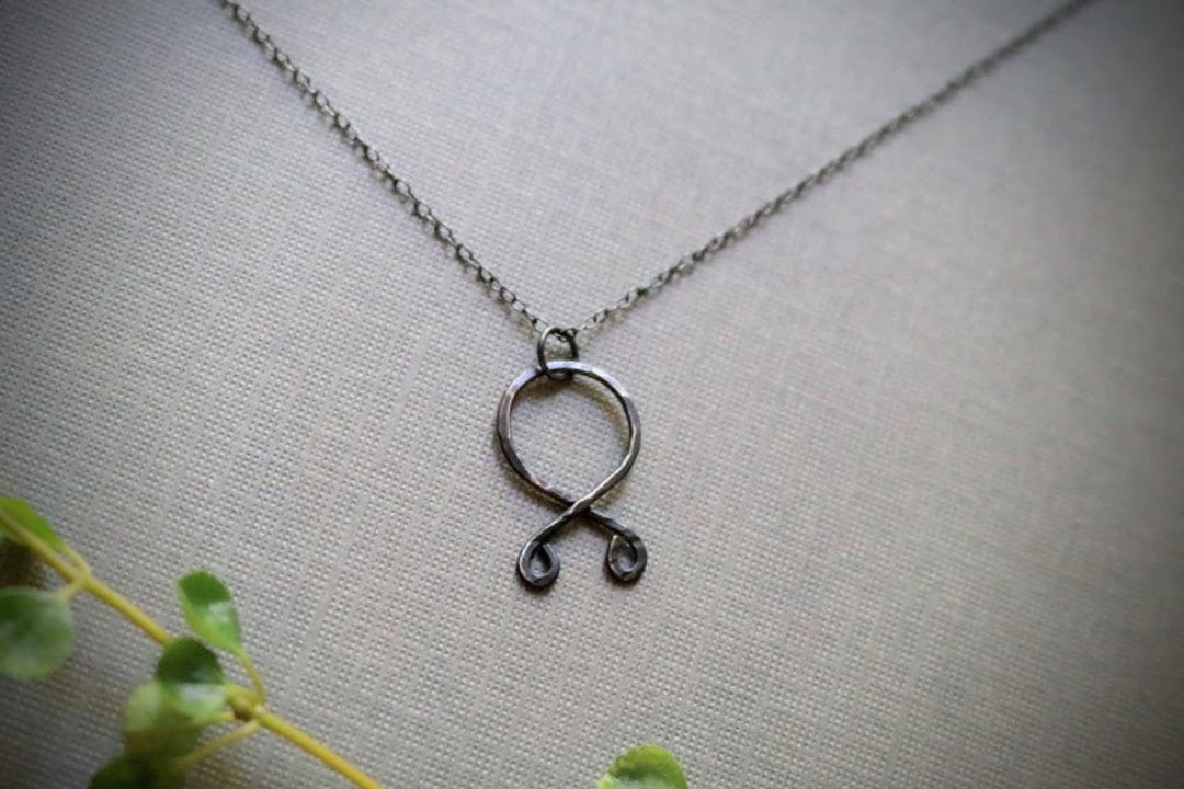 Trollkors // Troll Cross Rune Necklace in Oxidized Sterling Silver - Etsy