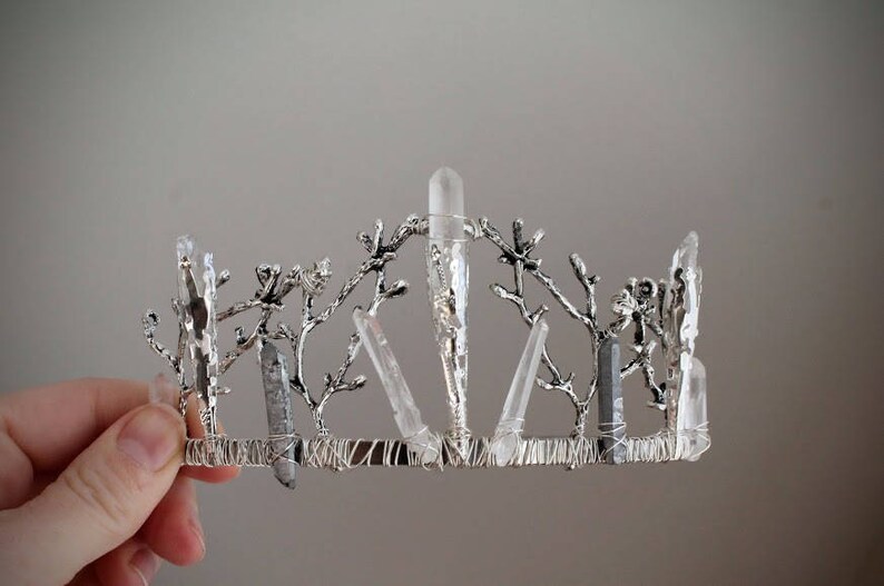 Muse // Silver Branch and Crystal Crown - Etsy